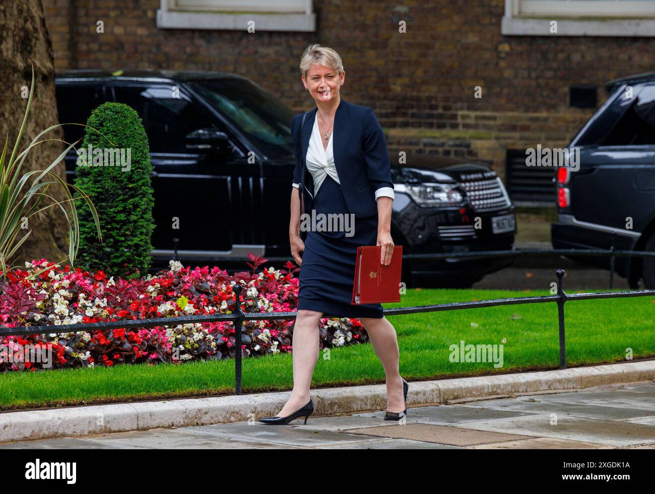 Yvette Cooper, Home Secretary, in Downing Street for the first Cabinet ...