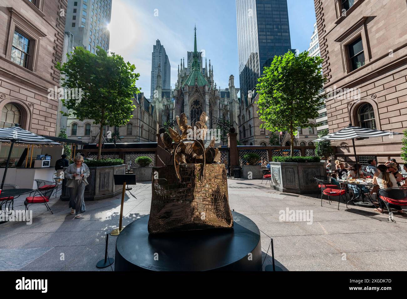Hermes Bronze Monumental, 2023 by the artist Roman Feral is seen in the ...