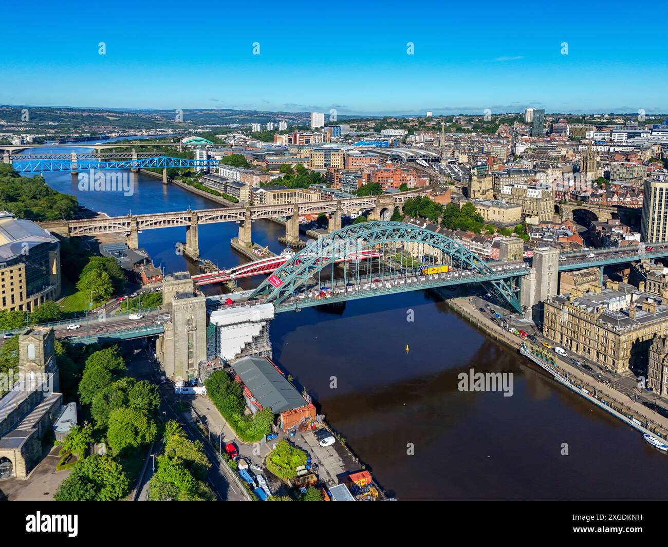 Newcastle, Northumberland, United Kingdom. Lovely Aerial morning image ...