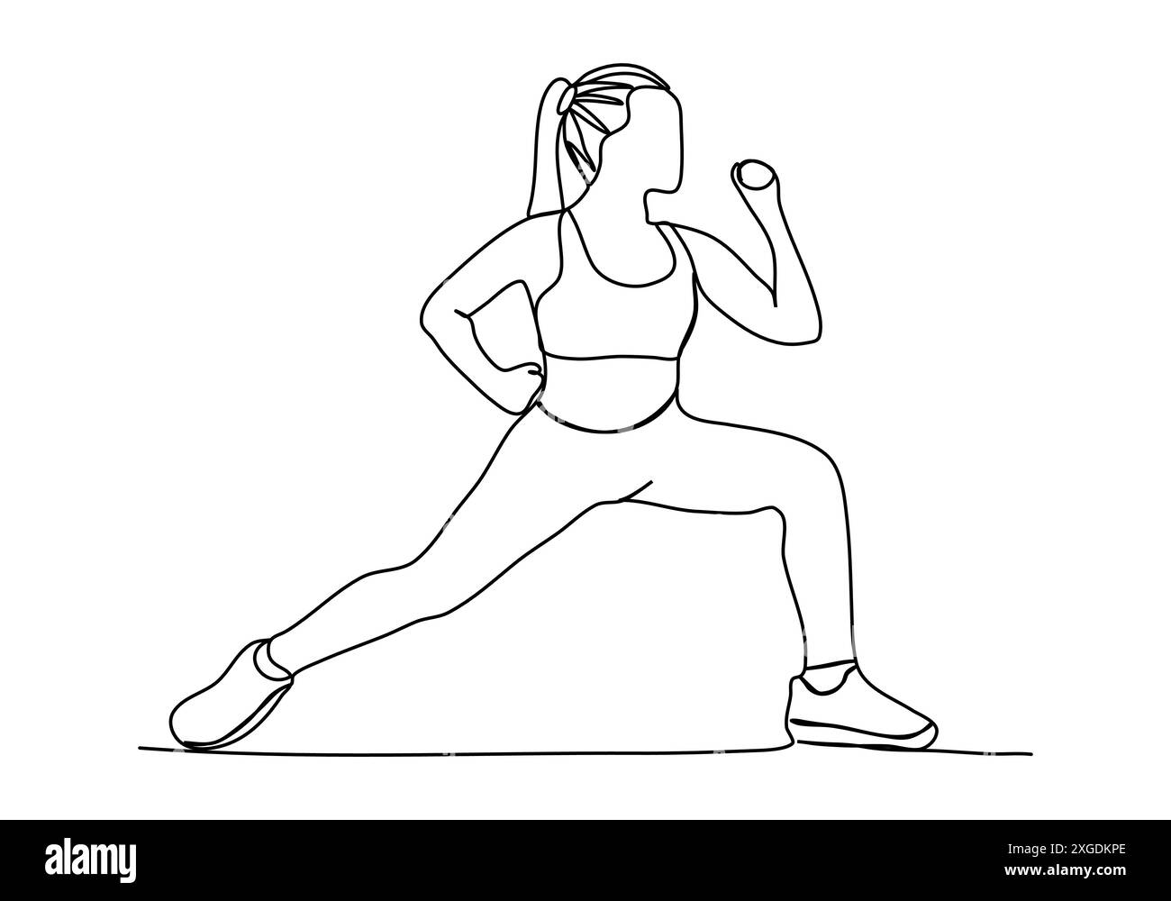 Exercises woman silhouette one Stock Vector Images - Alamy