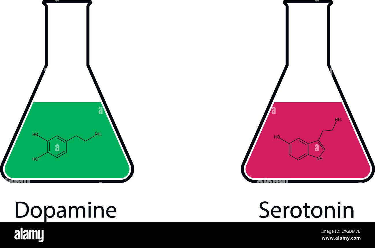 Dopamine chemical formula science symbol Stock Vector Images - Alamy