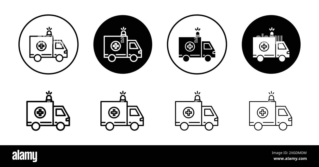 Ambulance icon vector logo set collection for web app ui Stock Vector ...