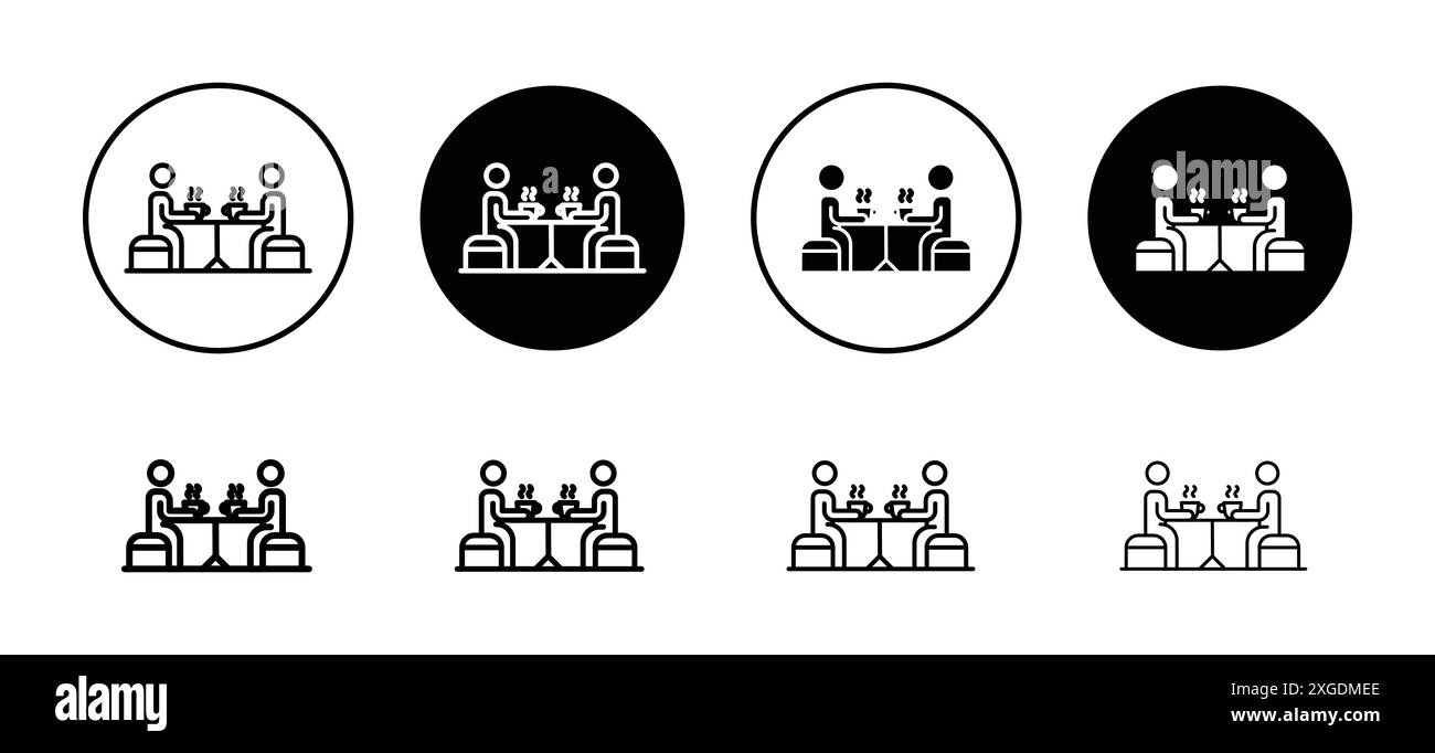 Cafeteria icon vector logo set collection for web app ui Stock Vector ...