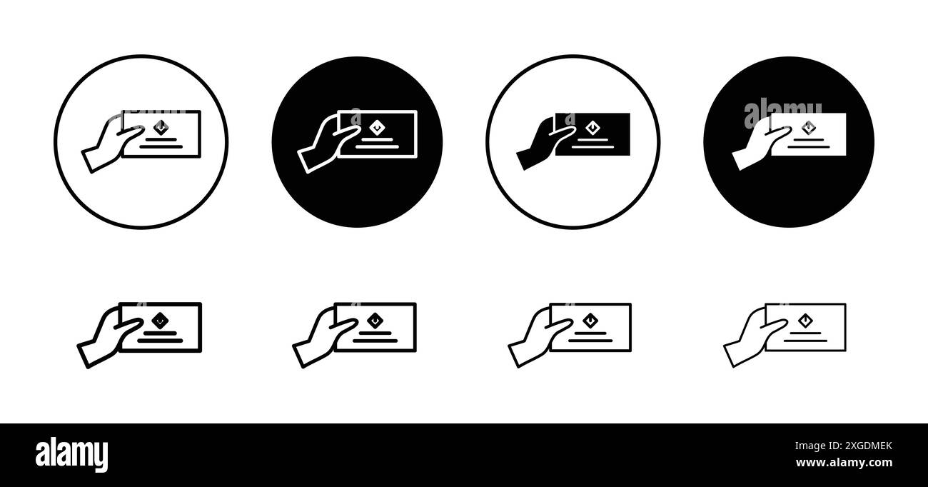 Business card icon Stock Vector Images - Alamy