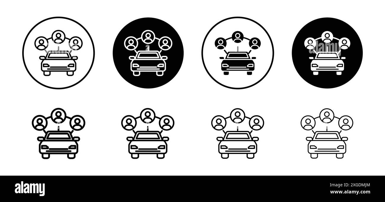 Carpool share icon vector logo set collection for web app ui Stock Vector Image & Art - Alamy