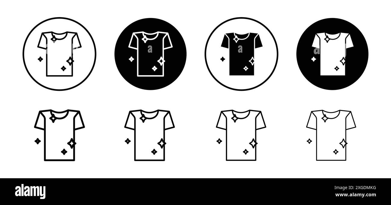 Clean tshirt icon vector logo set collection for web app ui Stock ...