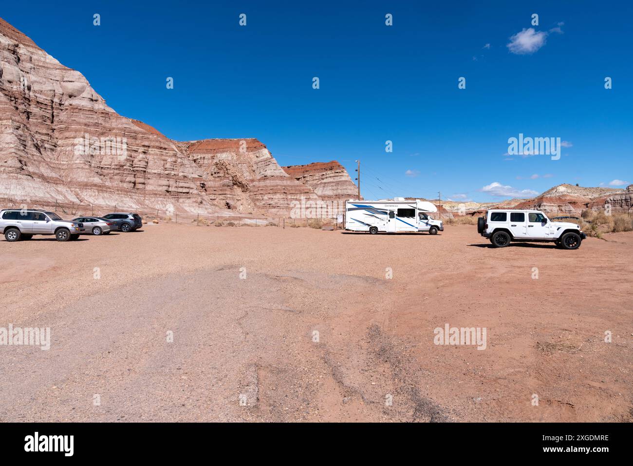 Big Water, Utah - March 8, 2024: Parking lot at the Grand Staircase ...