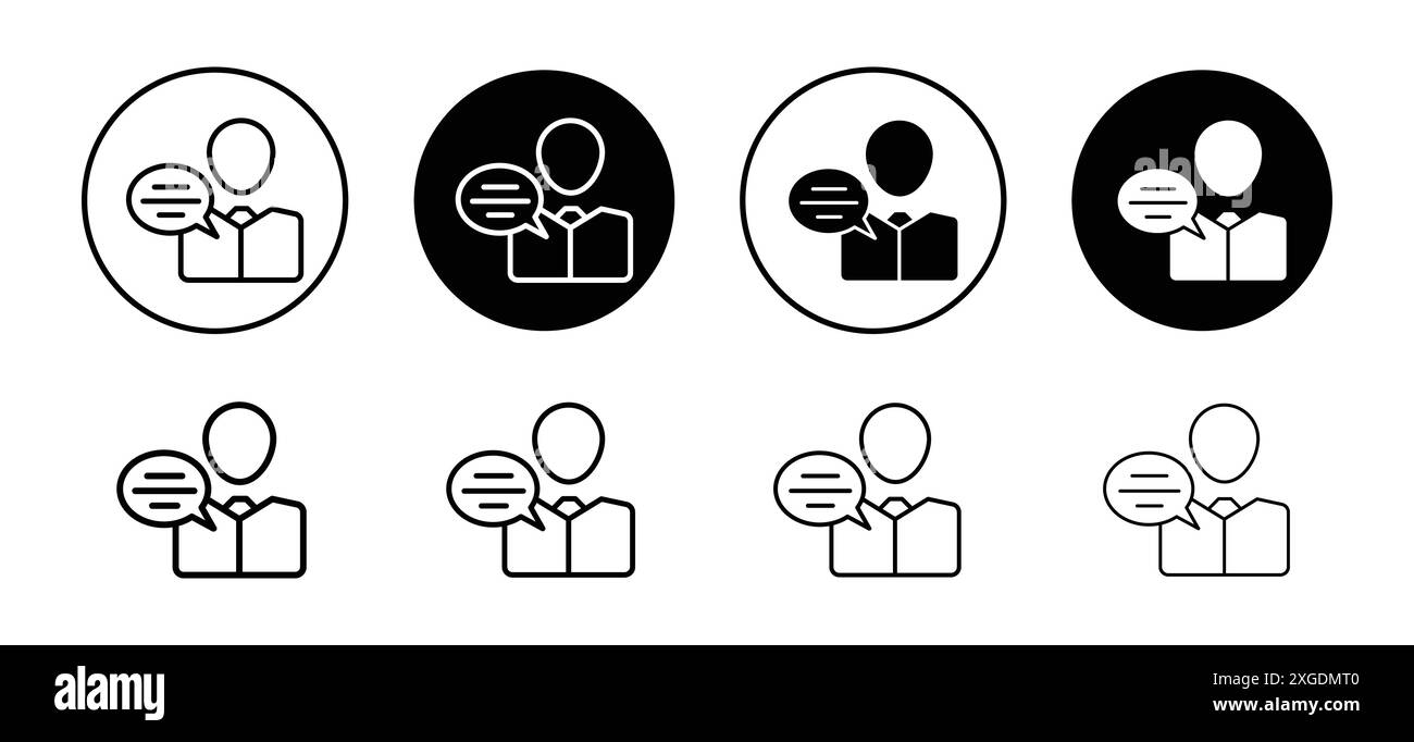 Consulting icon vector logo set collection for web app ui Stock Vector ...