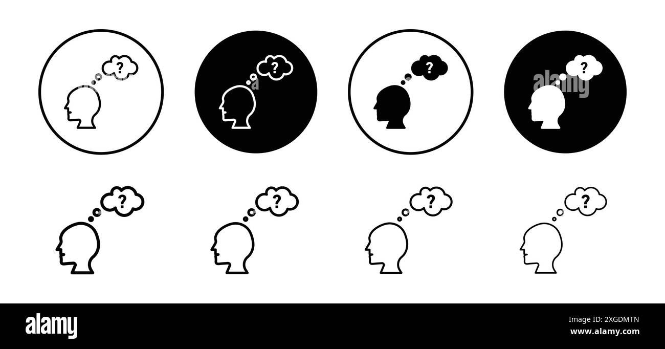 Curiosity icon vector logo set collection for web app ui Stock Vector ...