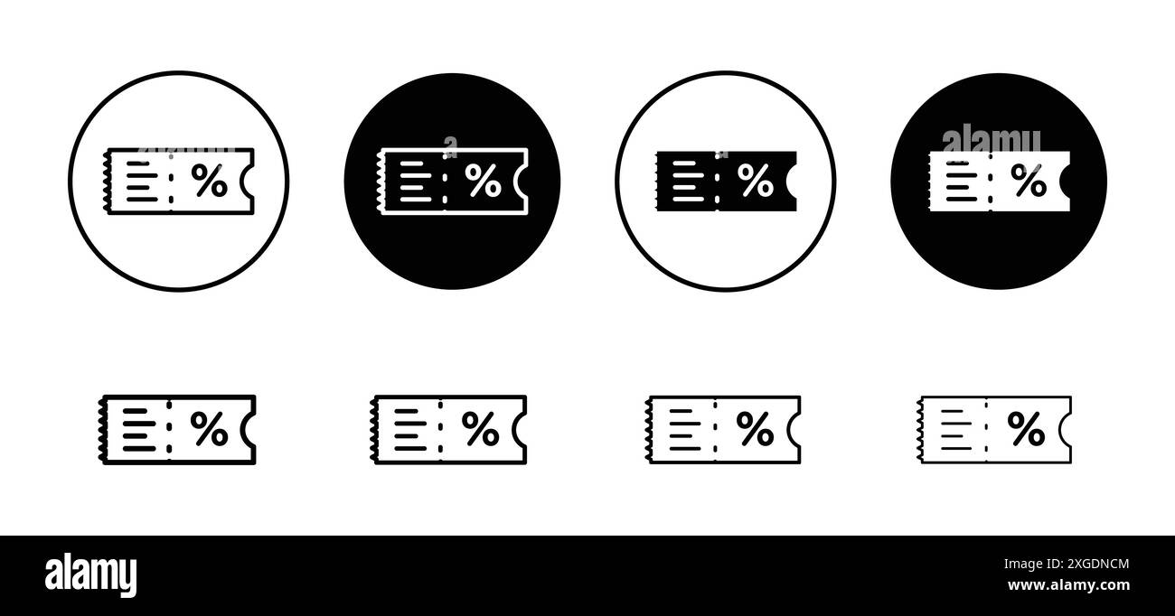 Discount voucher icon vector logo set collection for web app ui Stock ...