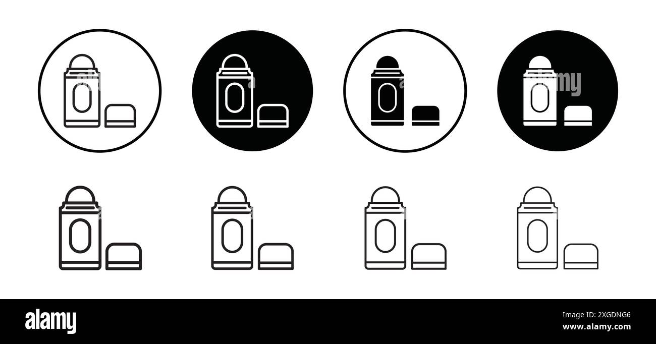 Deodorant roll on icon vector logo set collection for web app ui Stock ...