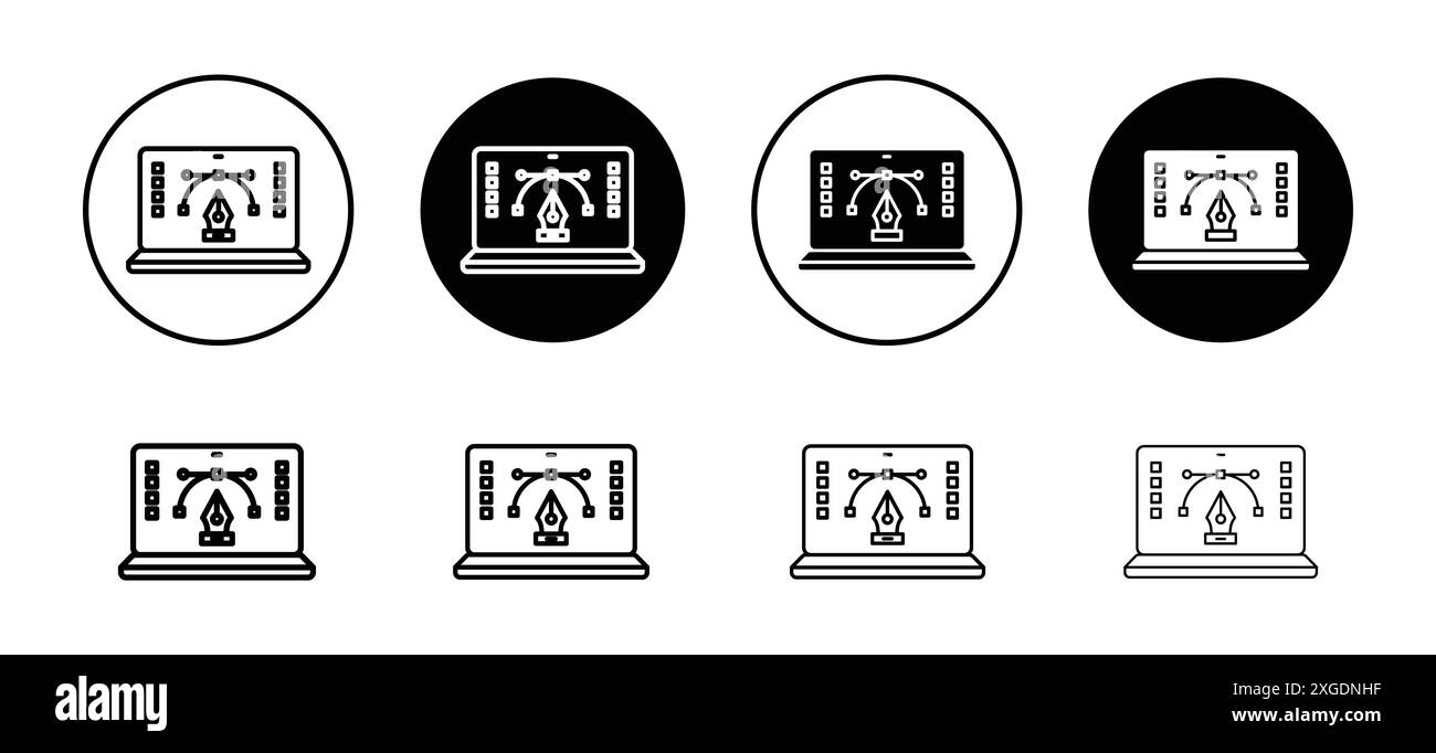 Graphic Design Icon Vector Logo Set Collection For Web App Ui Stock Vector Image And Art Alamy