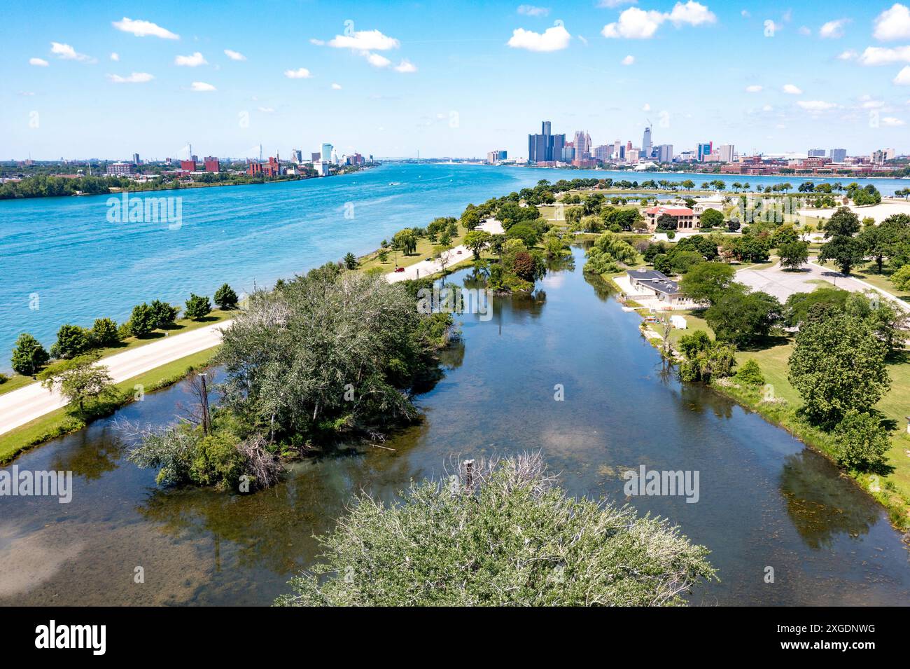Detroit, Michigan - Belle Isle, an island state park in the Detroit ...