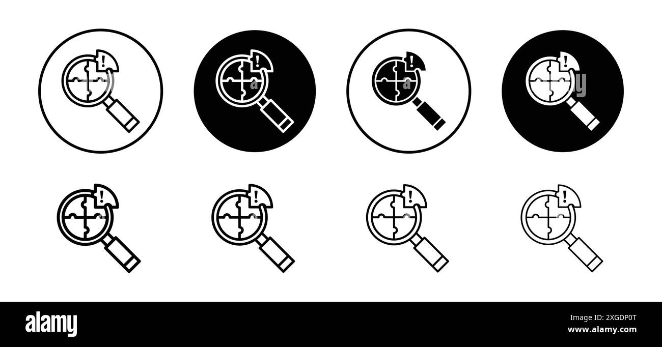 Finding problem icon vector logo set collection for web app ui Stock ... Finding problem icon vector logo set collection for web app ui Stock ...