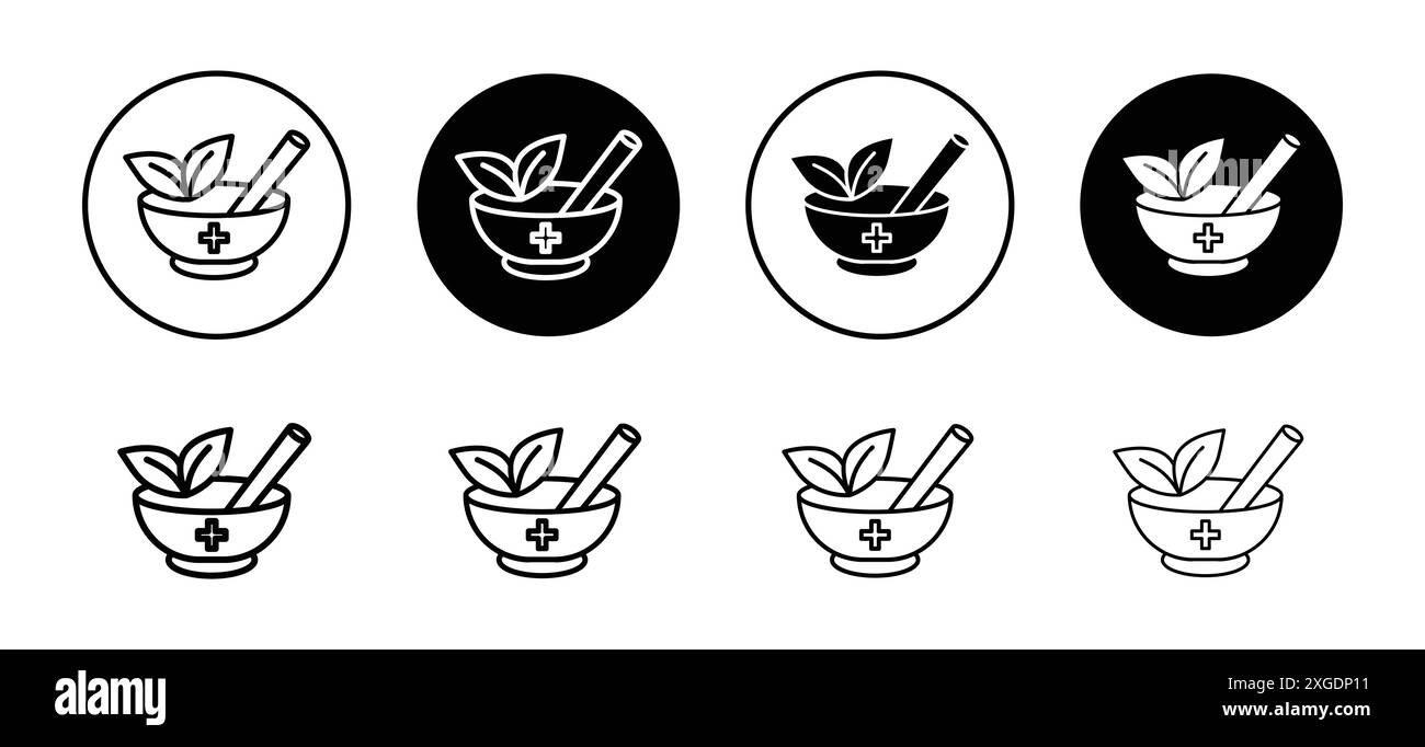 Homeopathy icon vector logo set collection for web app ui Stock Vector ...