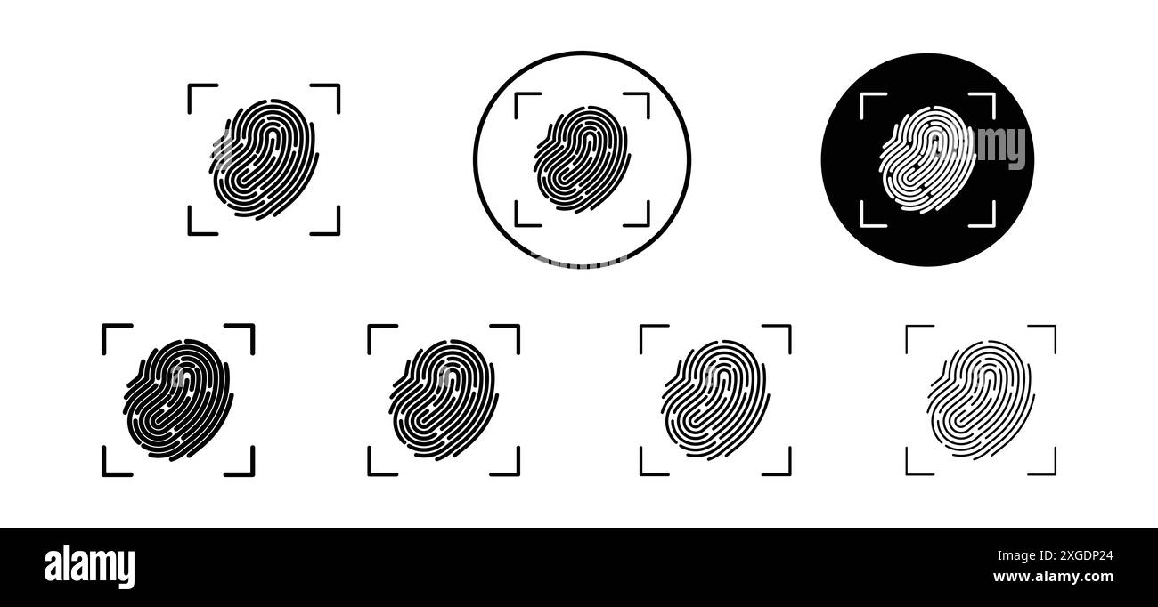 Fingerprint touch identification ui Cut Out Stock Images & Pictures - Alamy