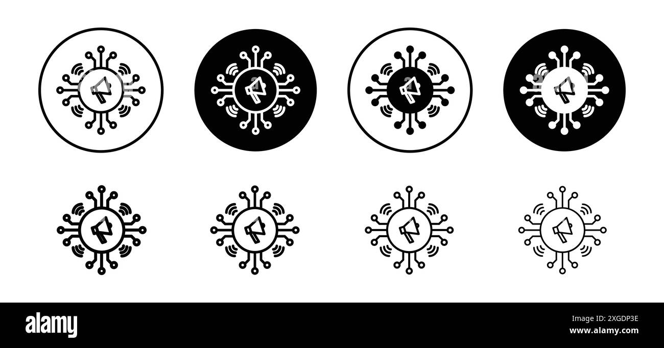 Digital campaign icon vector logo set collection for web app ui Stock ...