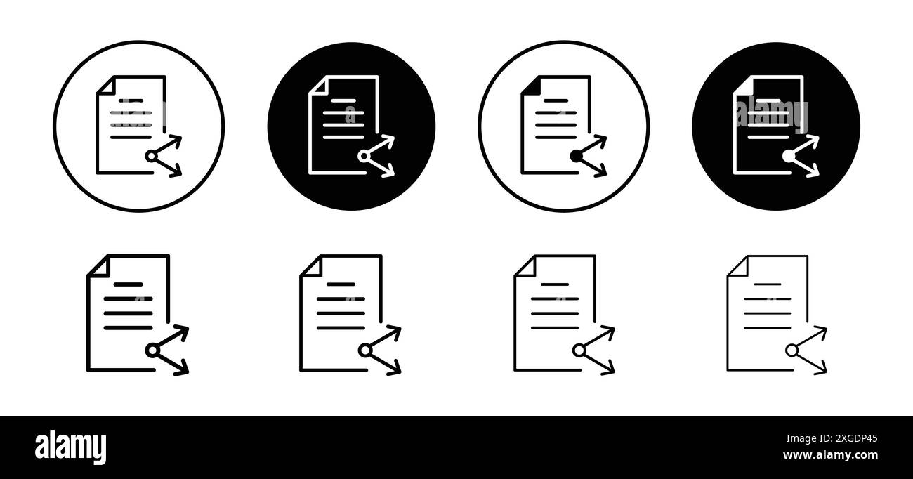 Vector document share Stock Vector Images - Alamy
