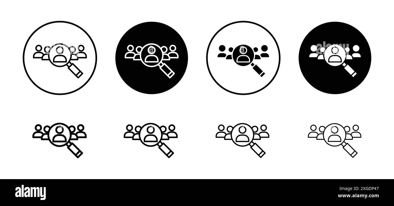 Hiring icon vector logo set collection for web app ui Stock Vector ...