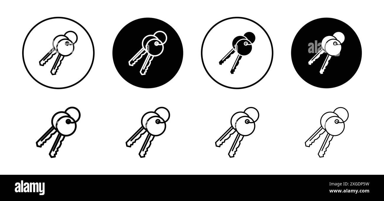 Keys icon vector logo set collection for web app ui Stock Vector Image ...