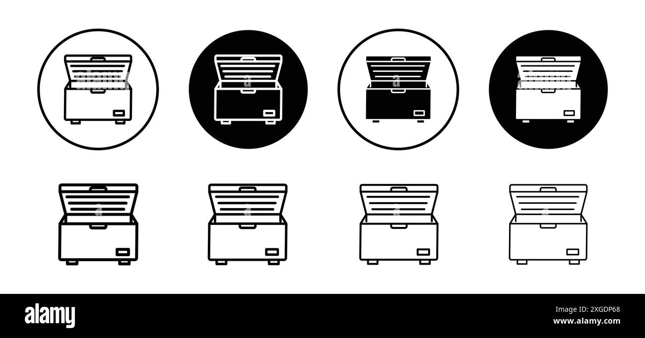 Horizontal shop refrigerator icon vector logo set collection for web app ui Stock Vector Image ...