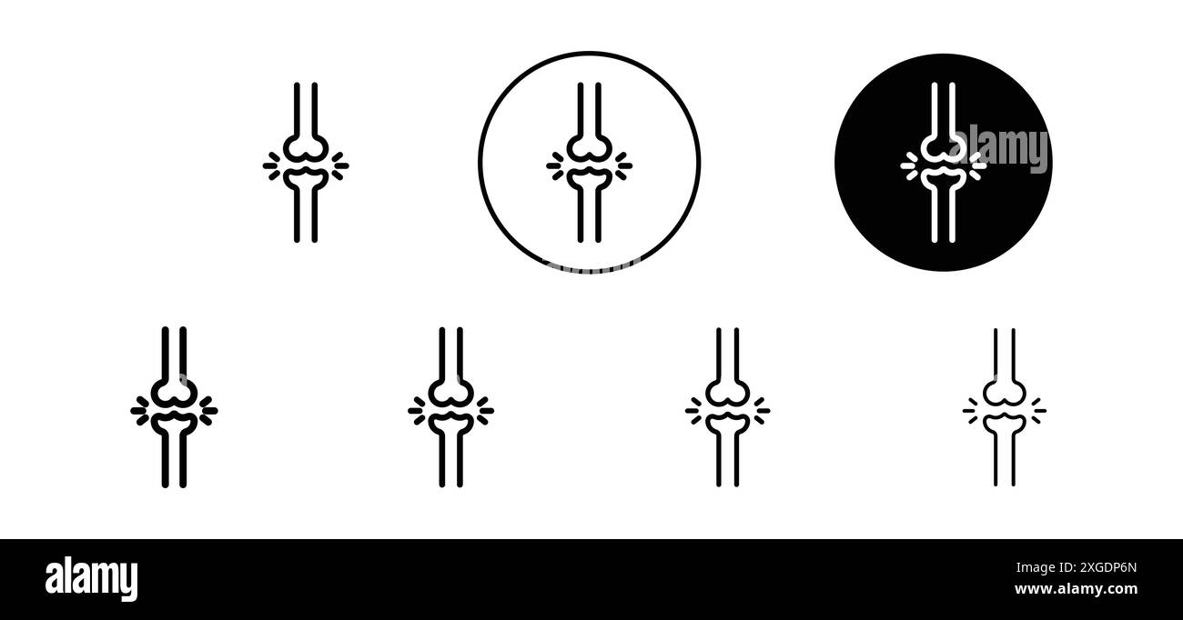 Human knee bone joint icon vector logo set collection for web app ui ...