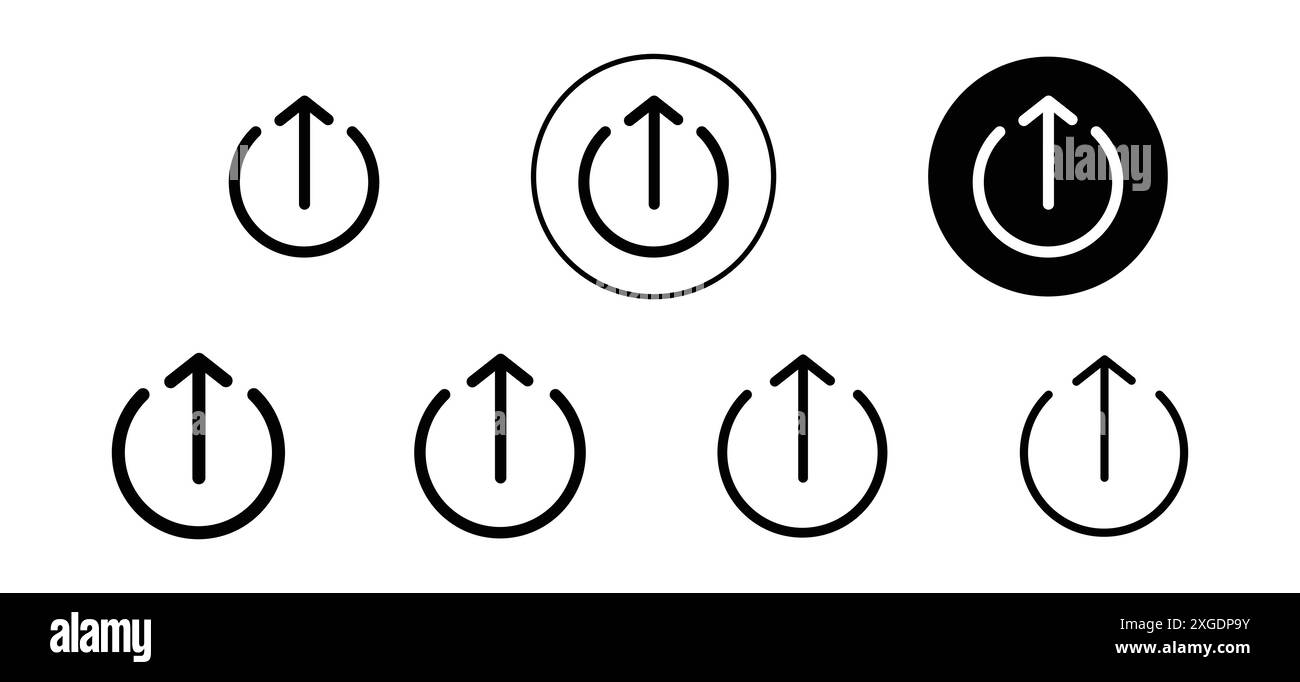 High Potency Icon Vector Logo Set Collection For Web App Ui Stock