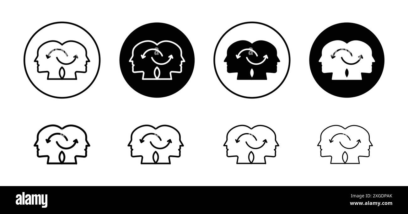 Interpersonal relationship icon vector logo set collection for web app ui Stock Vector Image ...