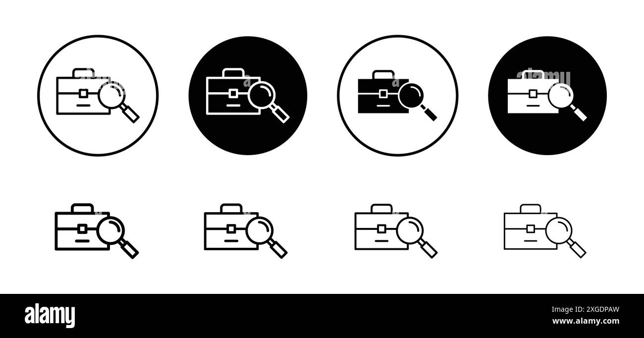 Job Portal Icon Vector Logo Set Collection For Web App Ui Stock Vector