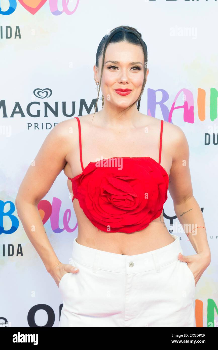 Lorena Gómez posed at the photocall during the Dulceida Rainbow Pride ...