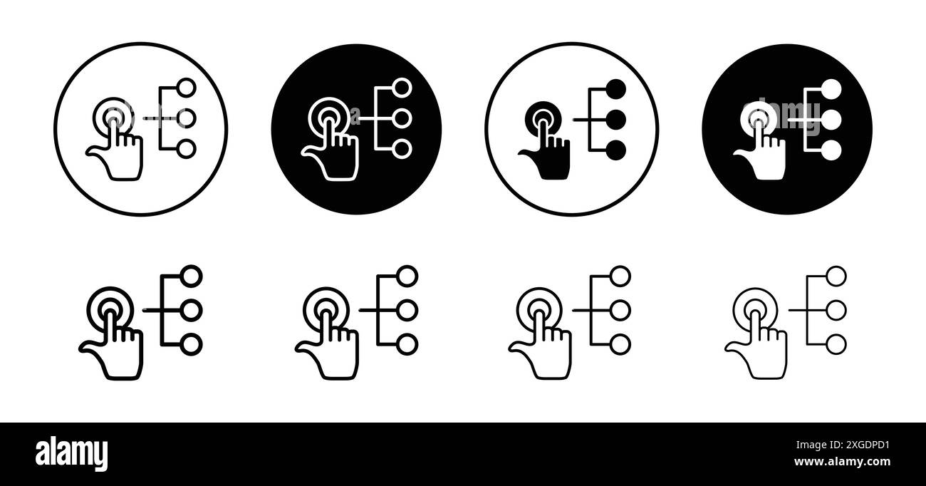 Interaction icon vector logo set collection for web app ui Stock Vector ...