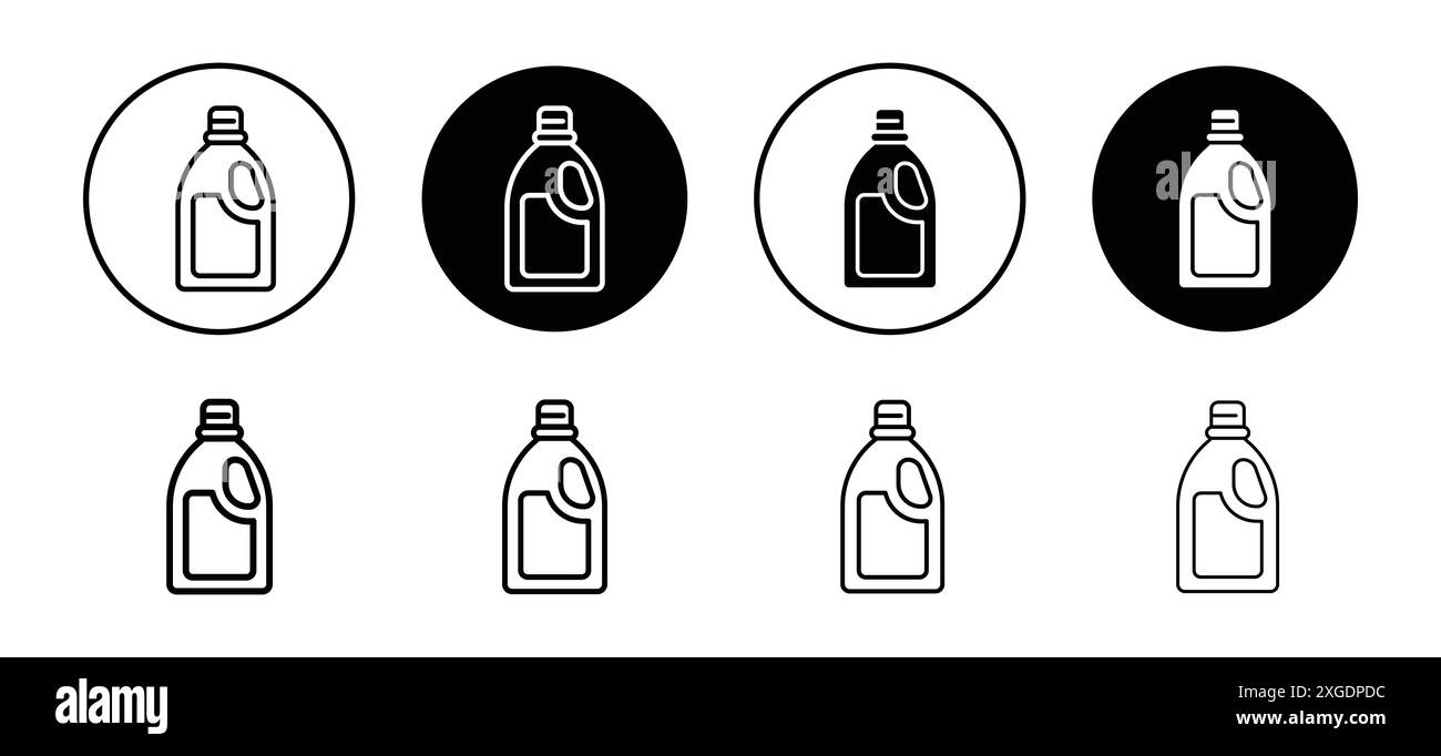 liquid detergent icon vector logo set collection for web app ui Stock ...