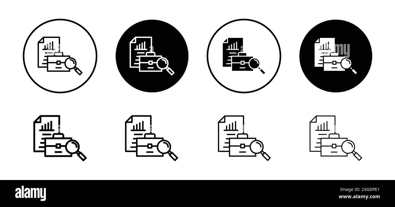 Job analysis icon vector logo set collection for web app ui Stock Vector Image & Art - Alamy