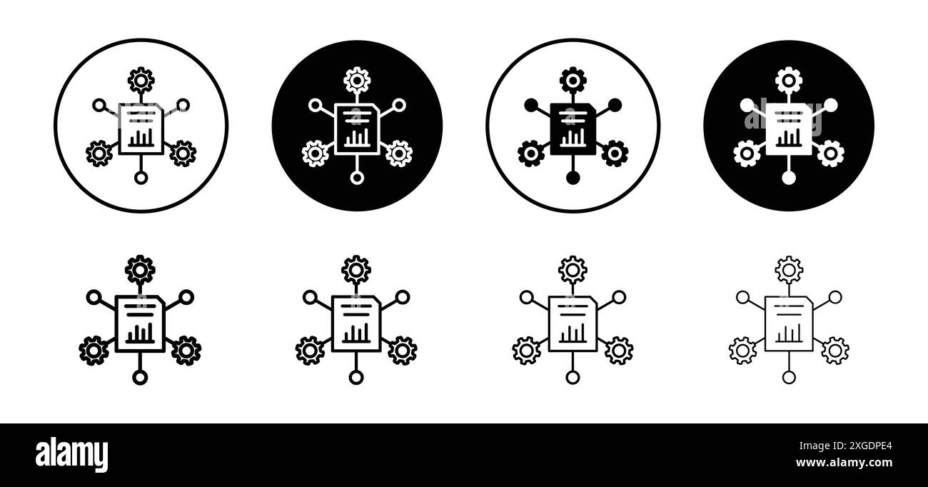 Gathering Information Icon Vector Logo Set Collection For Web App Ui