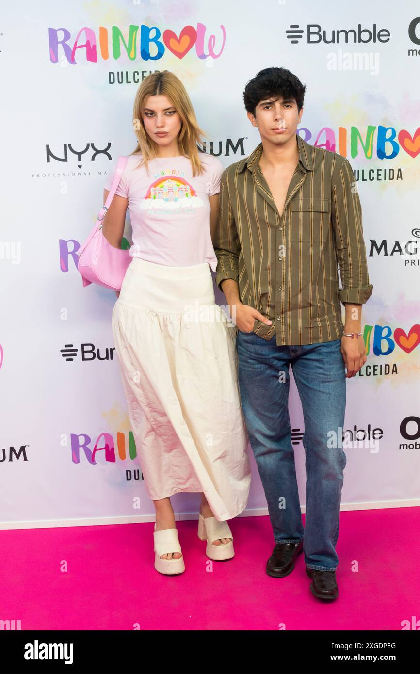 Mariang and Carlos Peguer, La Pija y La Quinqui posed at the photocall during the Dulceida ...