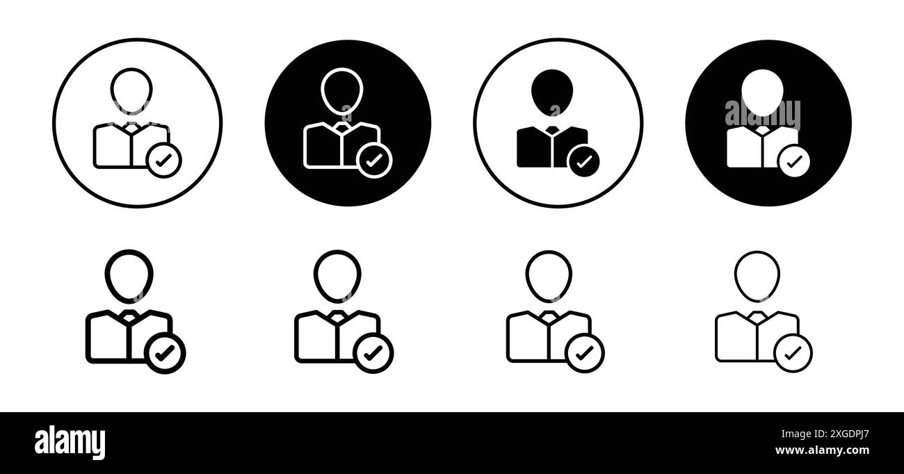 Hired icon vector logo set collection for web app ui Stock Vector Image ...