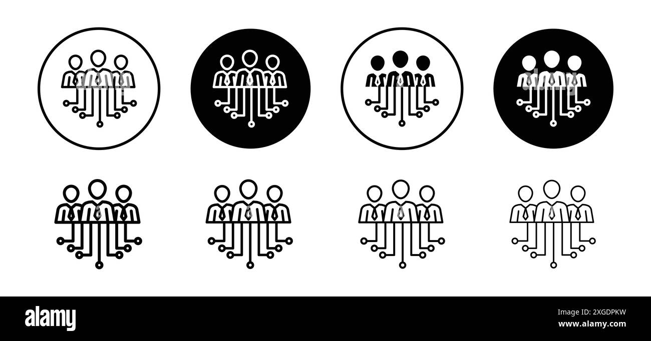 HR strategy icon vector logo set collection for web app ui Stock Vector ...