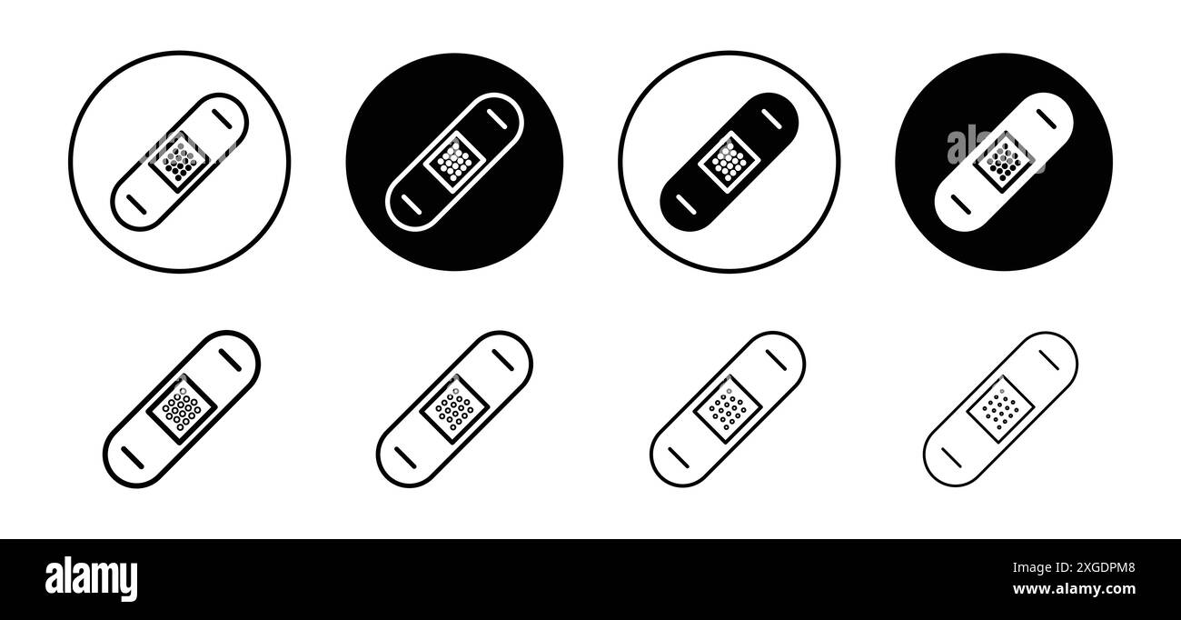 Medical patch icon vector logo set collection for web app ui Stock ...
