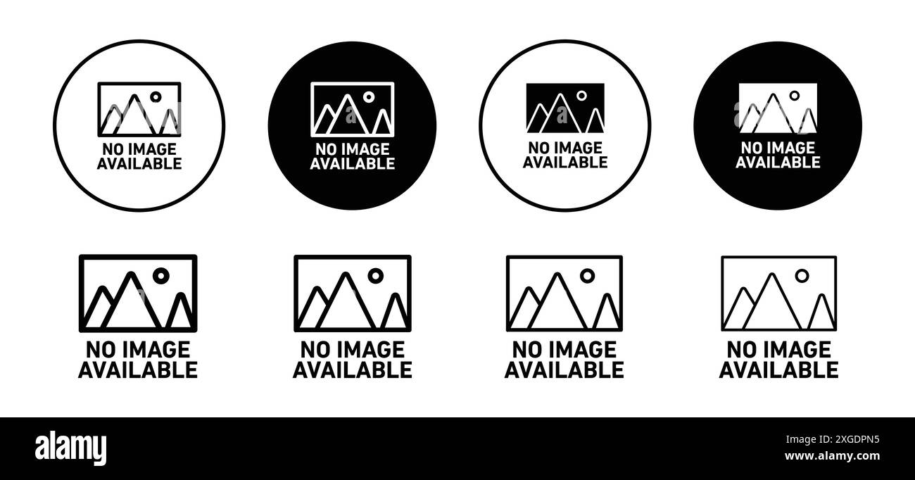 Image not an available icon vector logo set collection for web app ui ...