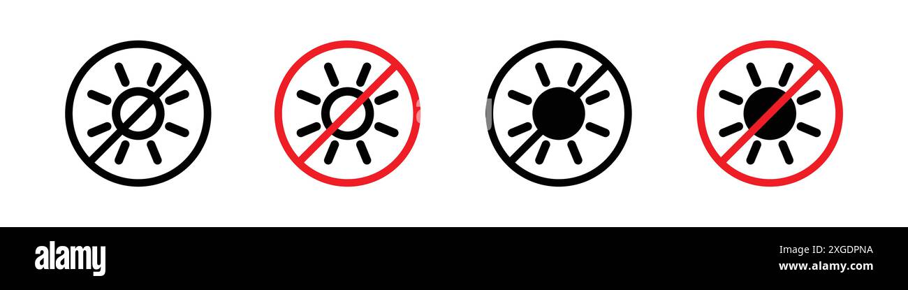 No sun icon vector logo set collection for web app ui Stock Vector ...