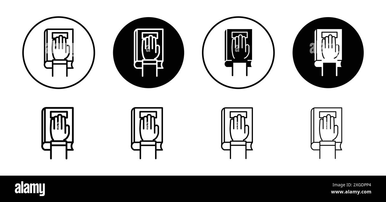 Oath icon vector logo set collection for web app ui Stock Vector Image ...