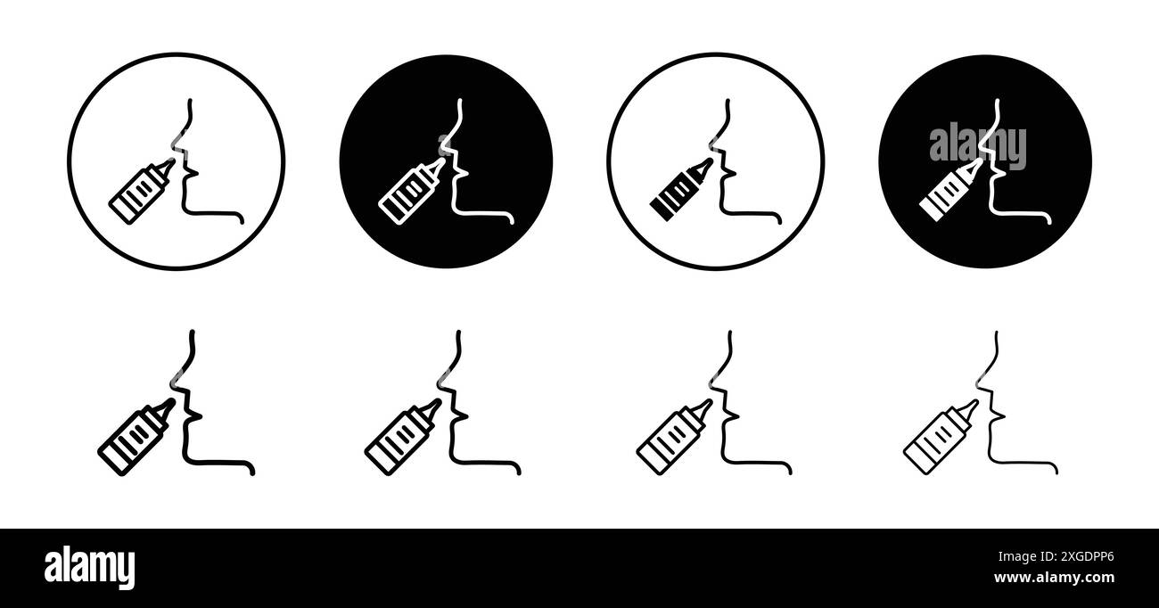 Nasal spray icon vector logo set collection for web app ui Stock Vector ...