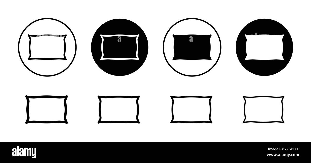 Pillow icon vector logo set collection for web app ui Stock Vector ...