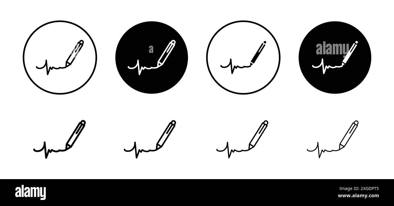 Signature icon vector logo set collection for web app ui Stock Vector ...