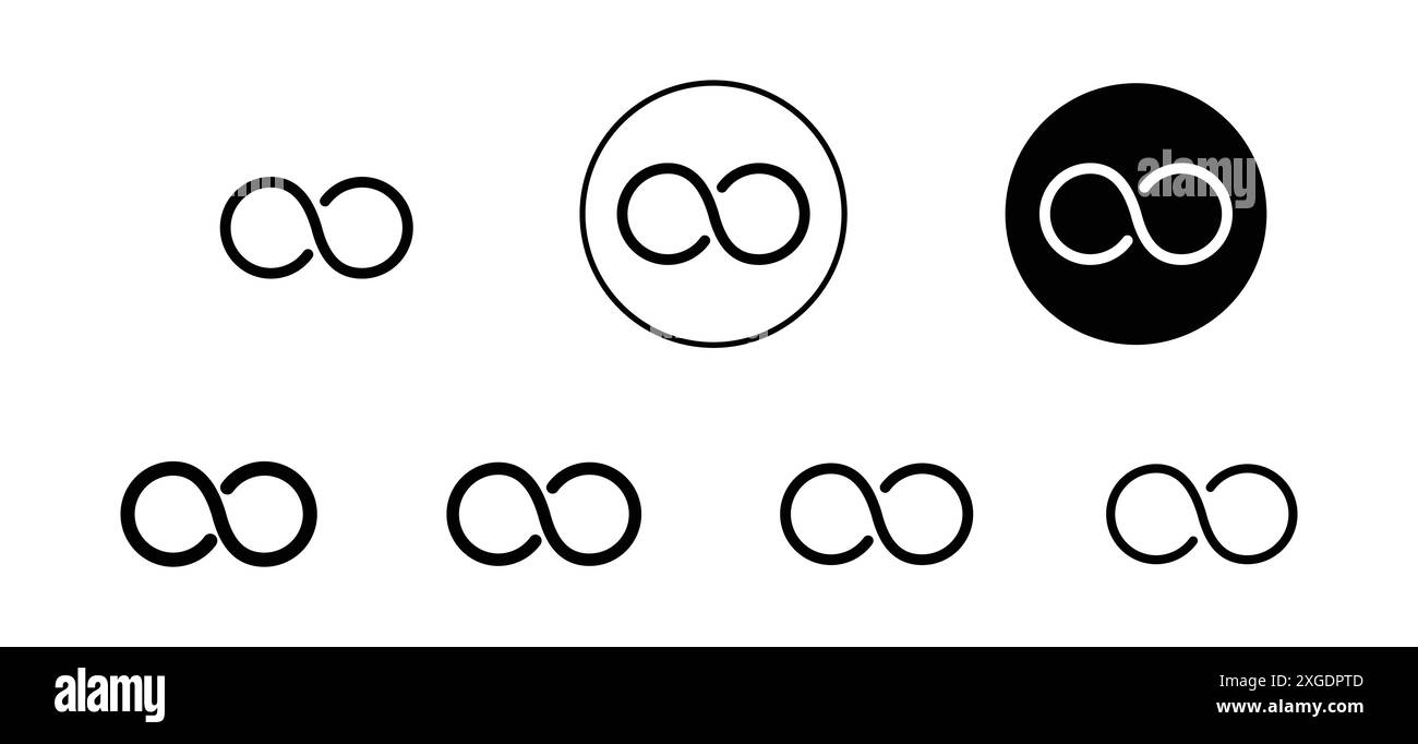 Infinity icon vector logo set collection for web app ui Stock Vector ...