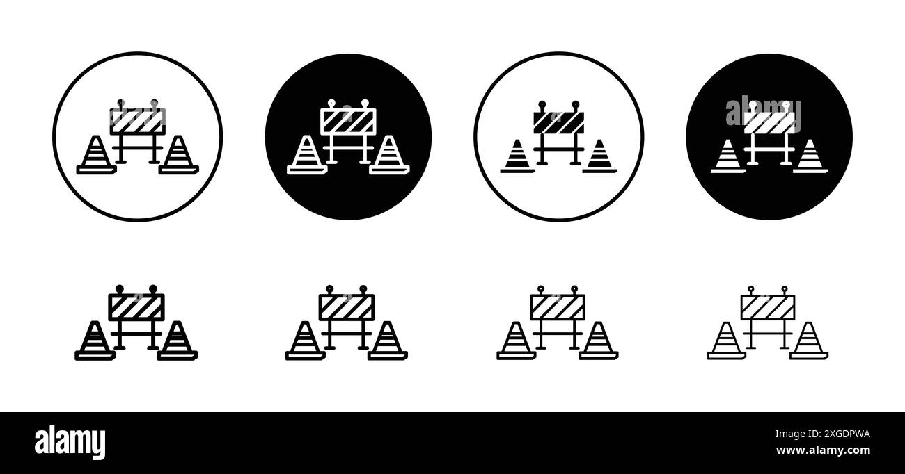 Roadblock icon vector logo set collection for web app ui Stock Vector ...