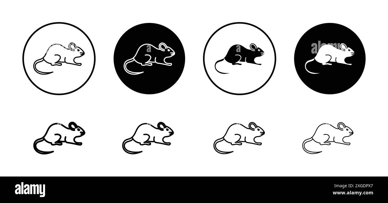 Mouse animal icon vector logo set collection for web app ui Stock ...