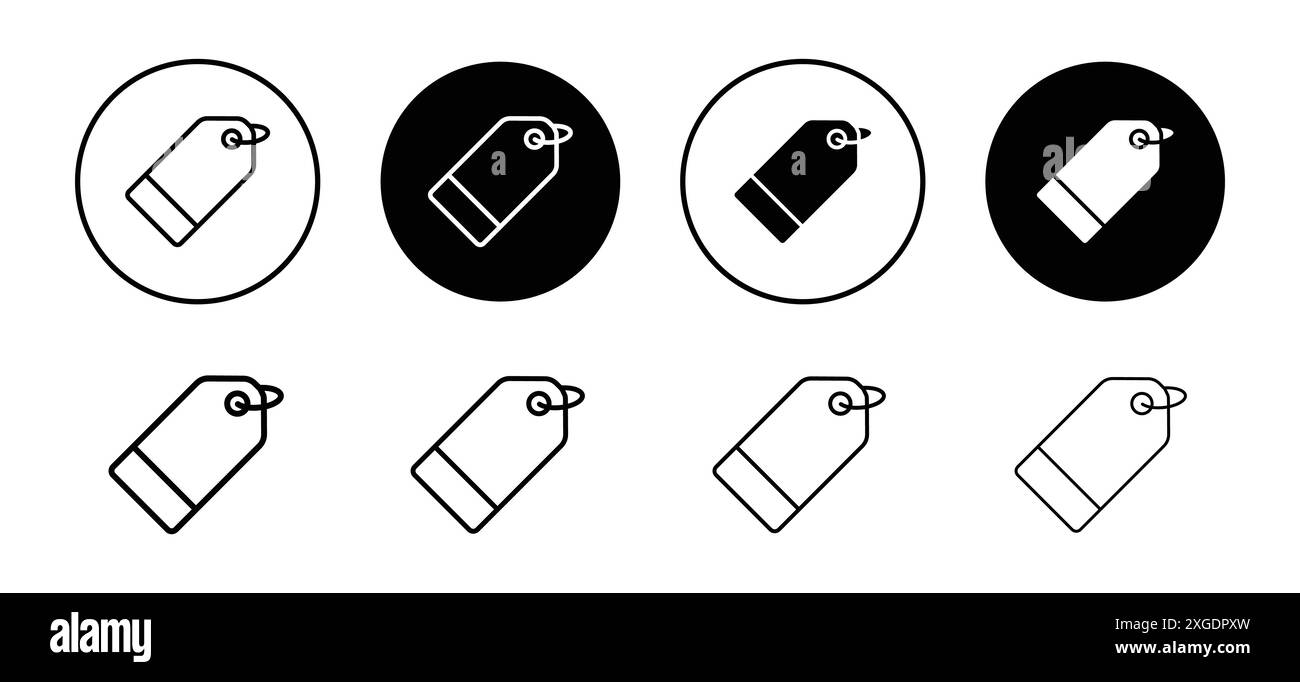 Price tag icon vector logo set collection for web app ui Stock Vector ...