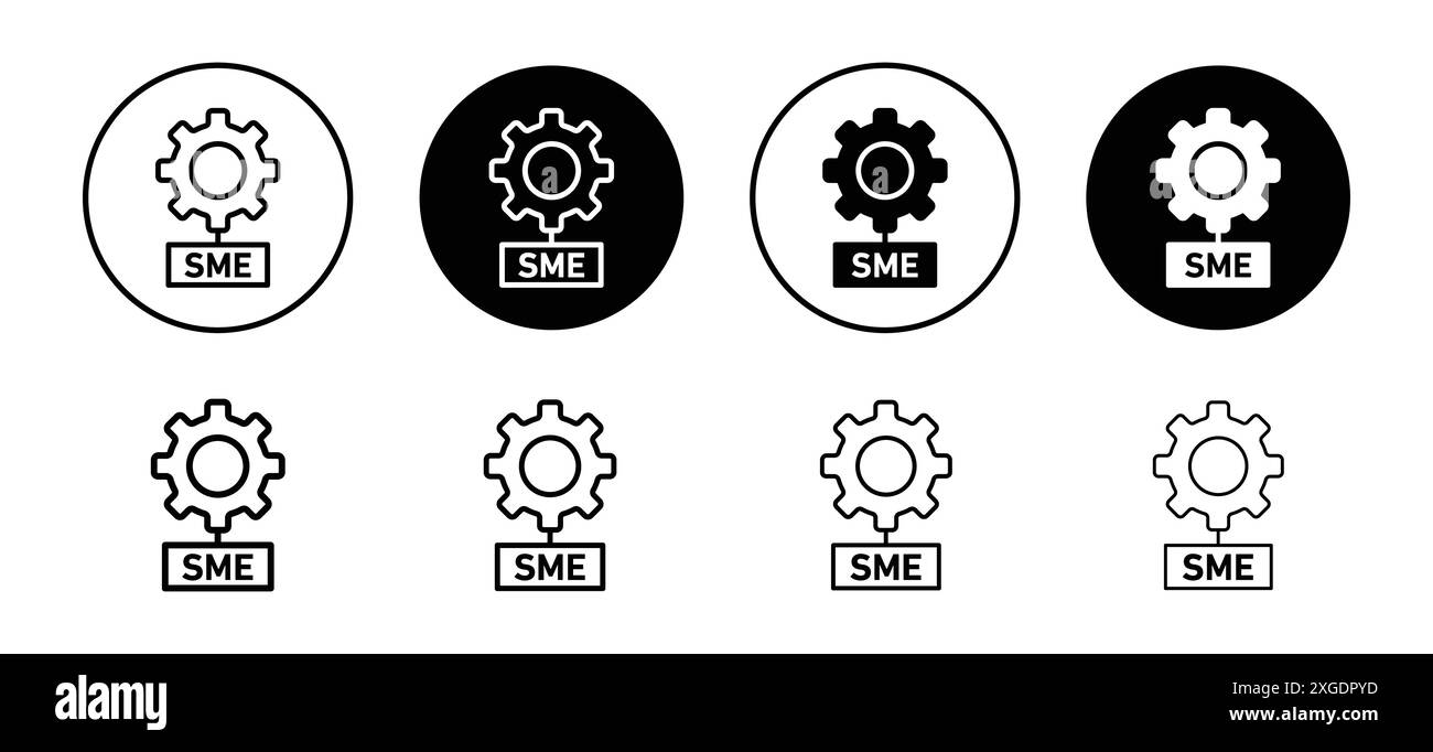 SME icon vector logo set collection for web app ui Stock Vector Image ...