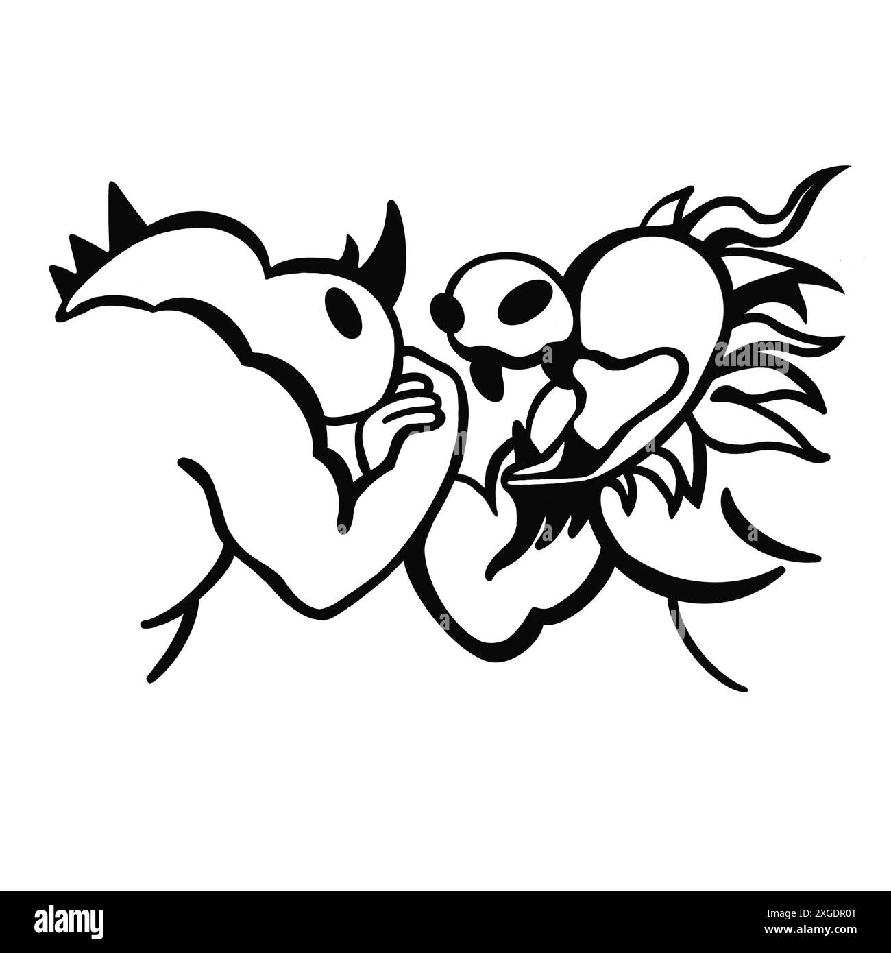 Black and white illustration with arm wrestling Stock Photo - Alamy